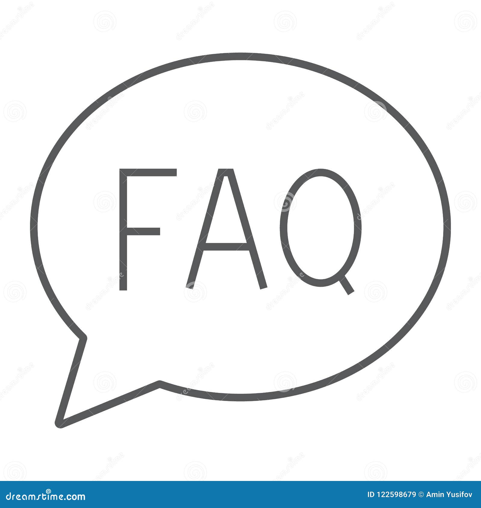 Faq Thin Line Icon, Speech And Bubble, Button Sign Stock Vector ... Faq Thin Line Icon, Speech And Bubble, Button Sign Stock Vector ...