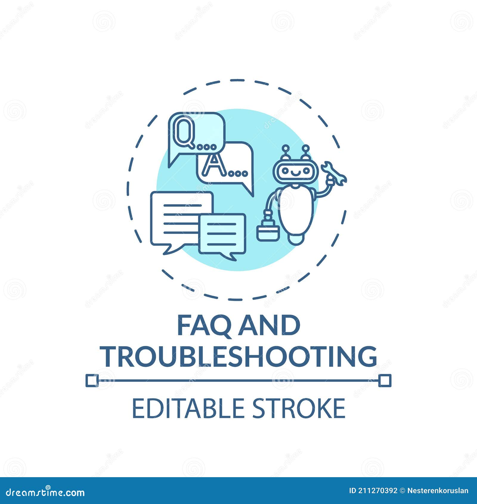 Troubleshooting Icon From Customer Service Collection. Simple Line ...