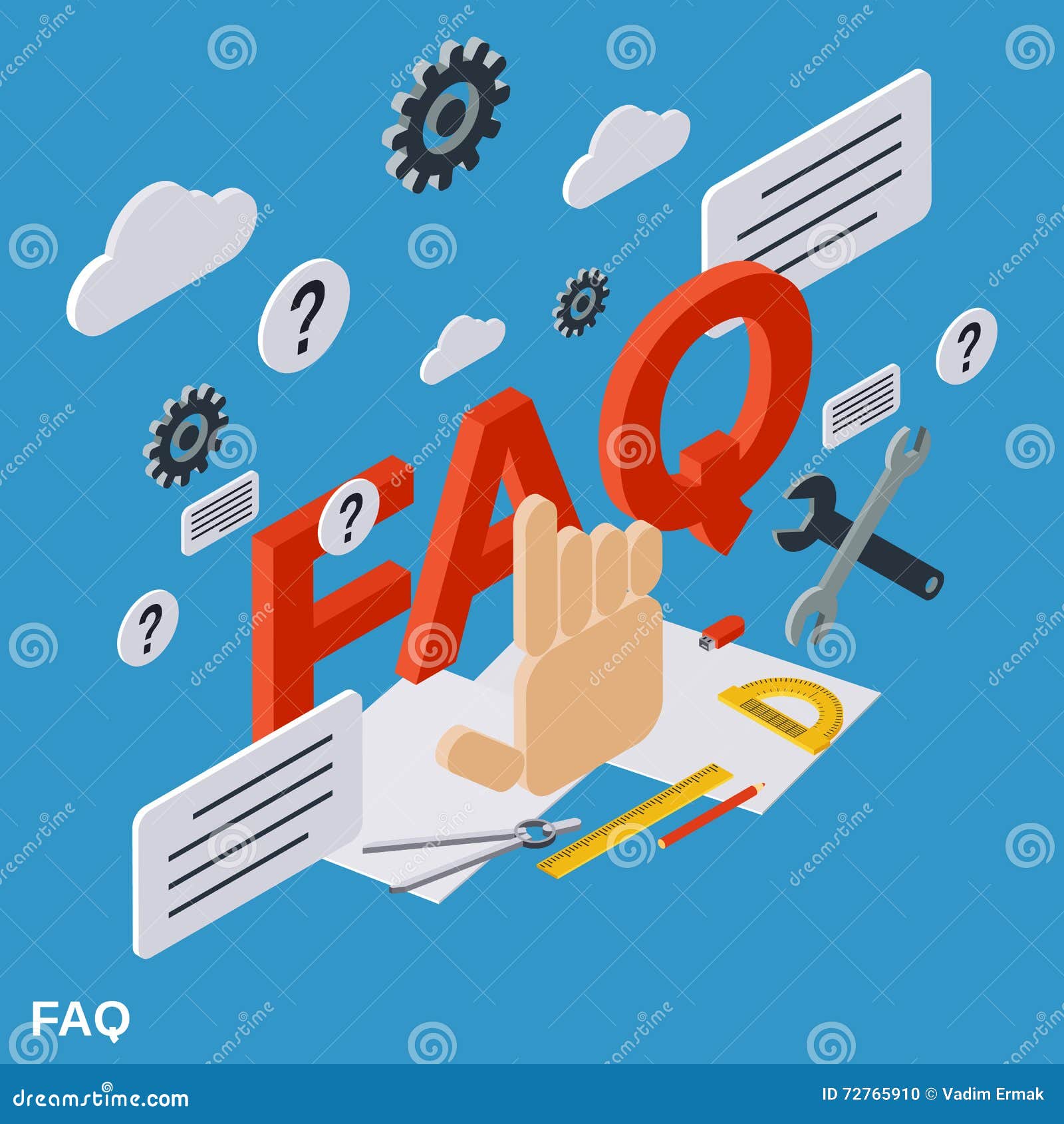 FAQ, User Guide, Technical Support Vector Concept Stock Vector ...