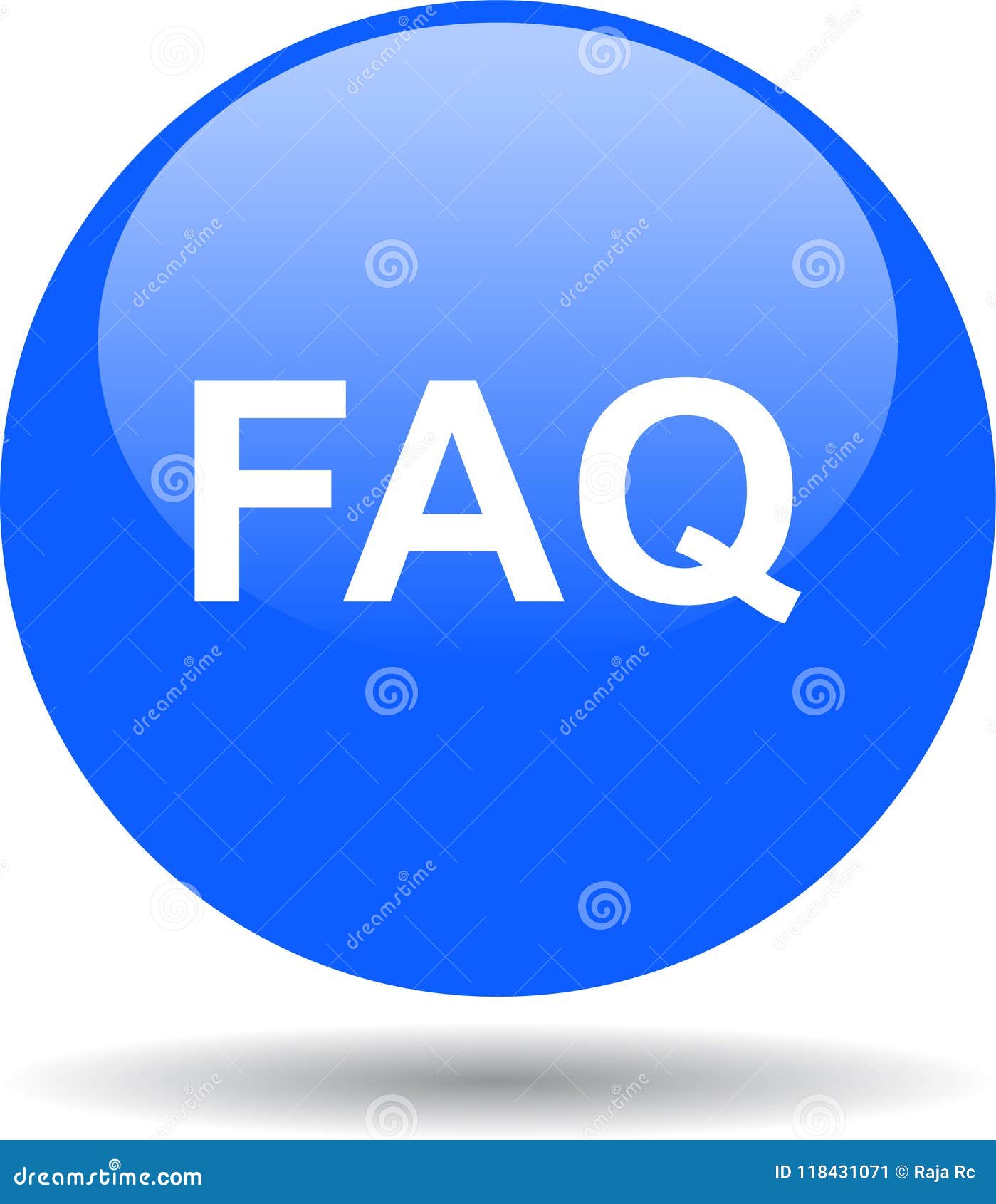 Faq web button blue stock vector. Illustration of abstract - 118431071