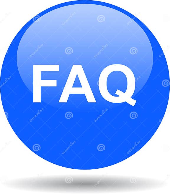 Faq web button blue stock vector. Illustration of abstract - 118431071
