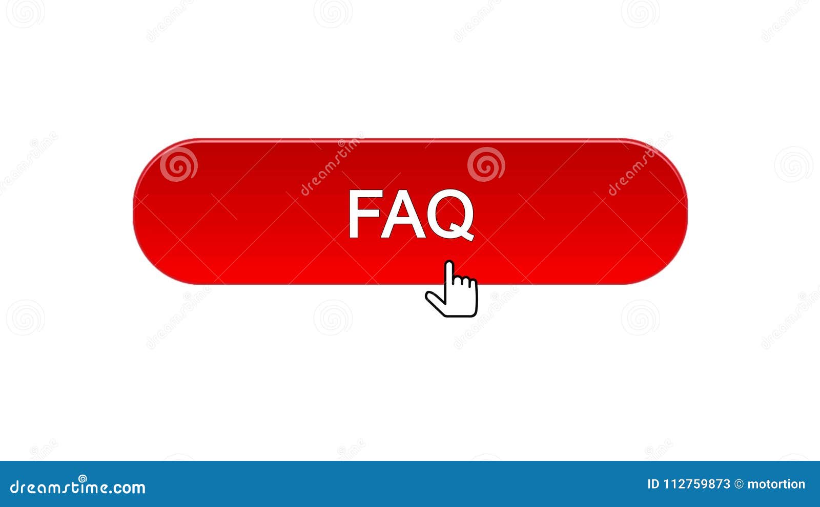 Faq Web Interface Button Clicked With Mouse Cursor Red Color Online