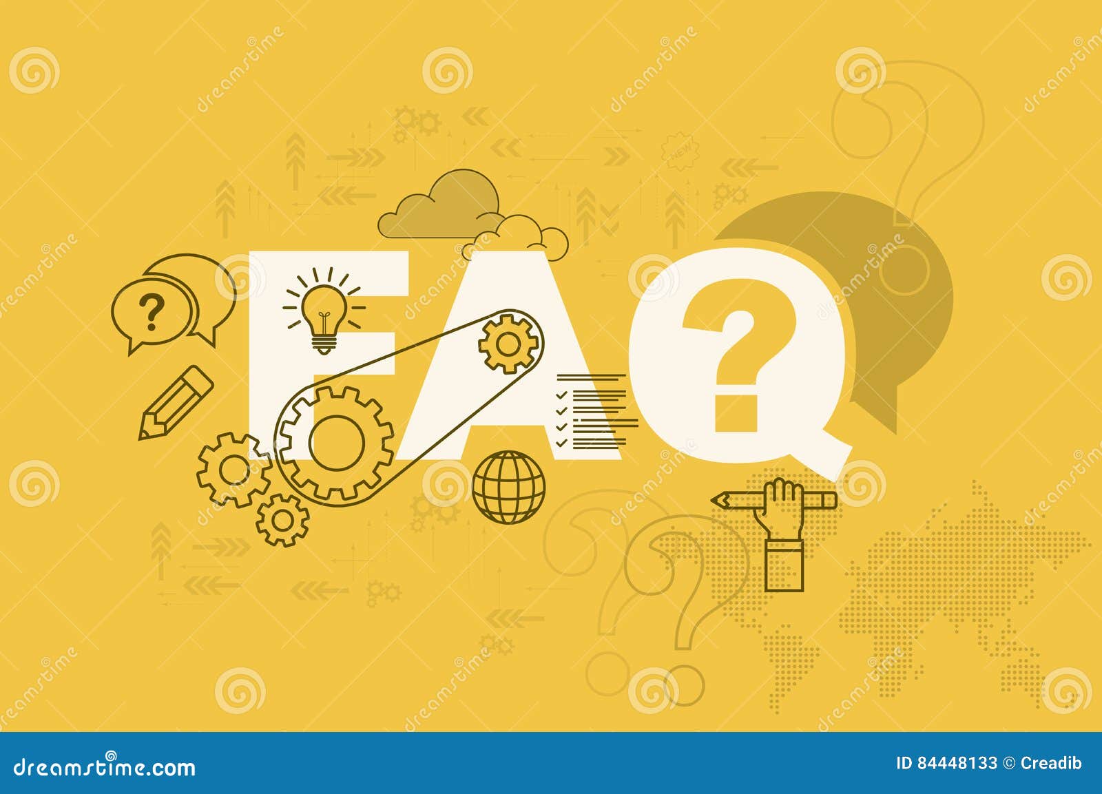 FAQ Web Page Banner Concept with Thin Line Flat Design Stock Vector ... FAQ Web Page Banner Concept with Thin Line Flat Design Stock Vector ...