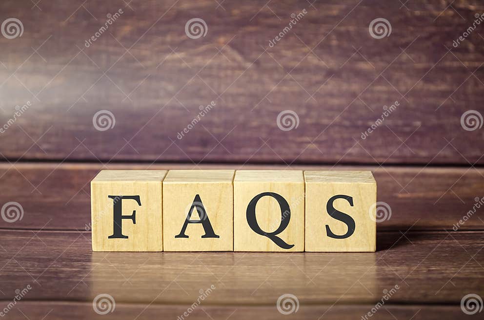 FAQ Wooden Blocks Text and Wooden Background Stock Photo - Image of ...