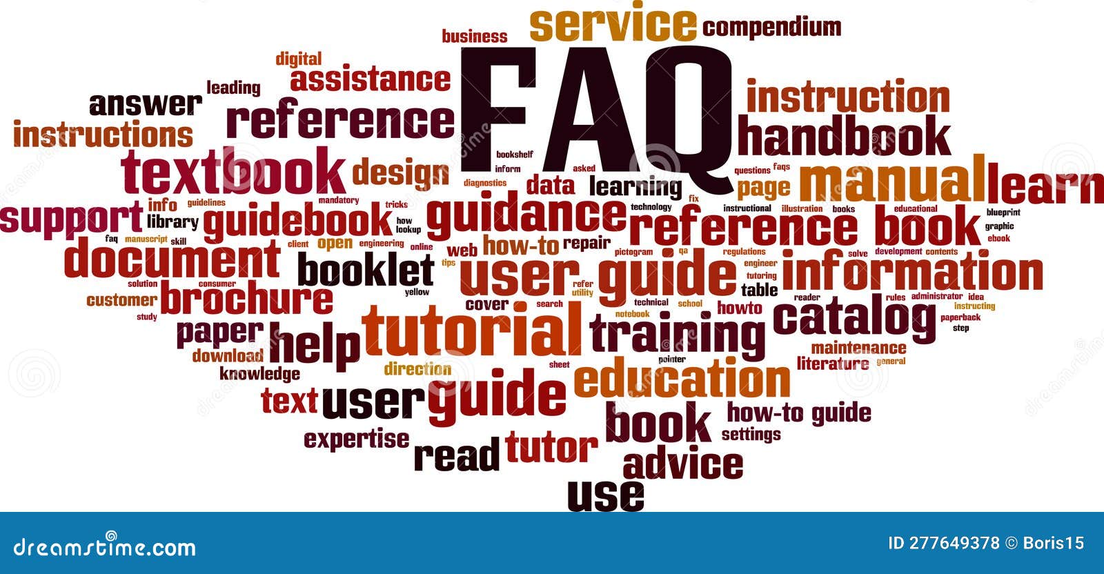 FAQ word cloud stock vector. Illustration of information - 277649378
