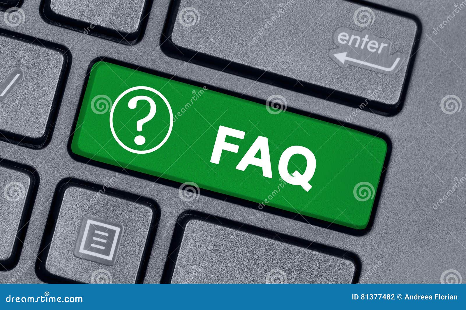 Faq word on keyboard stock photo. Image of confusion - 81377482