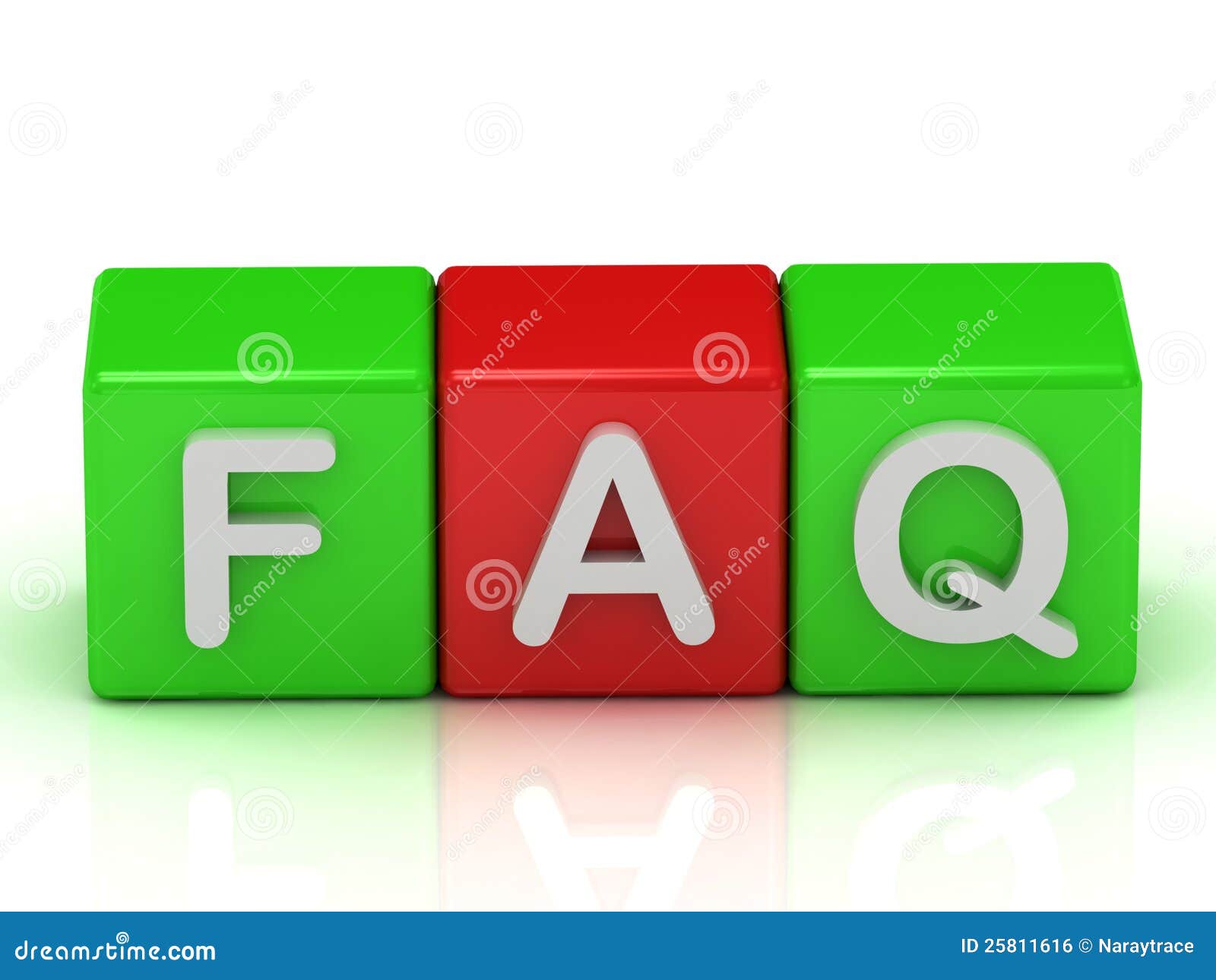FAQ Zwei Grüner Und Ein Roter Würfel Stock Abbildung - Illustration von markierung, lernen: 25811616