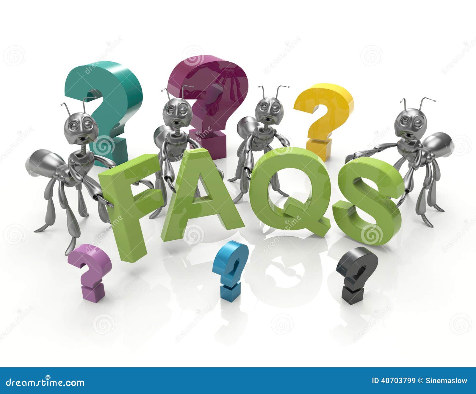 Ants And Question Mark Cartoon Vector | CartoonDealer.com #83907241