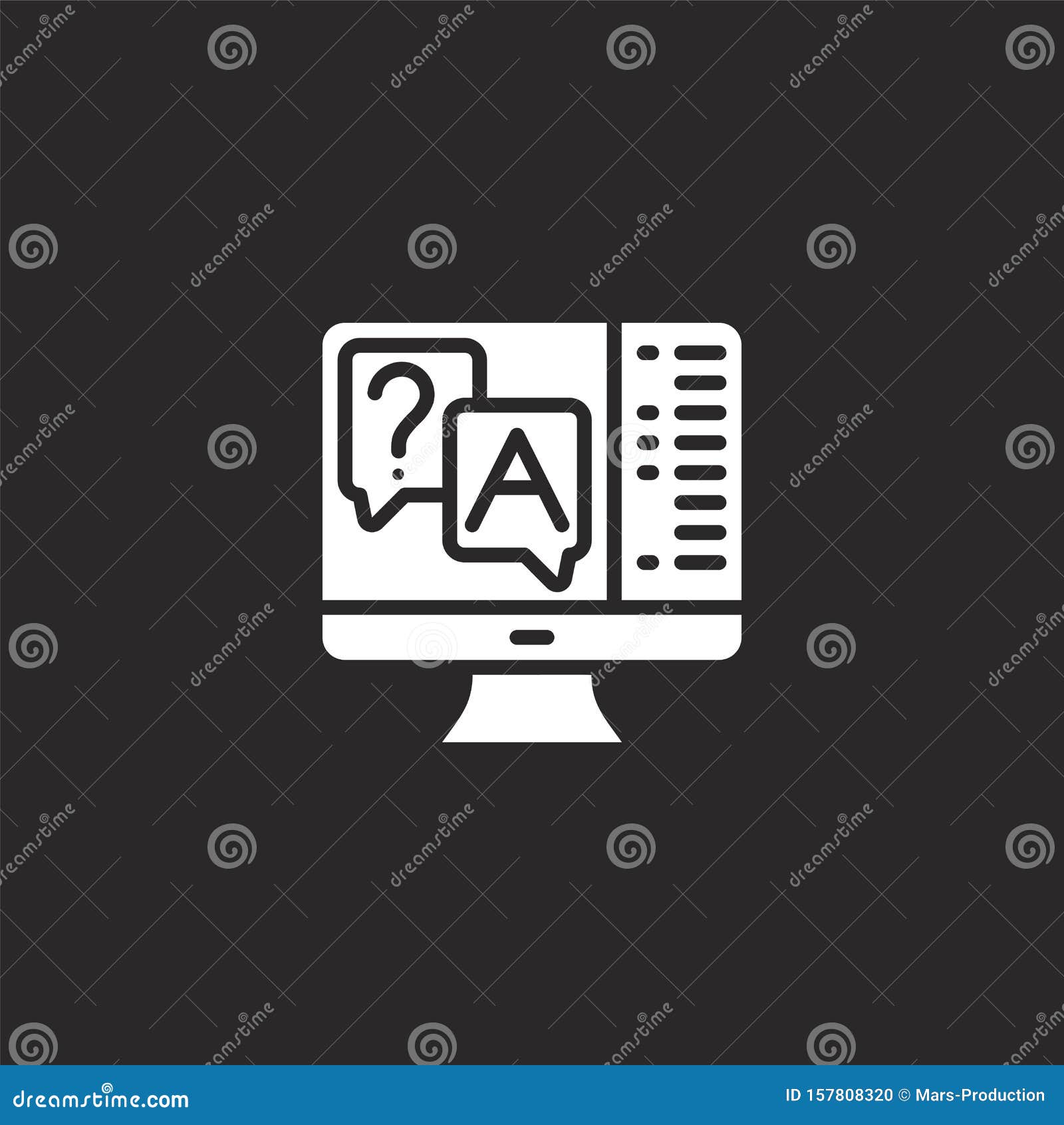 Faqs Icon. Filled Faqs Icon for Website Design and Mobile, App ...