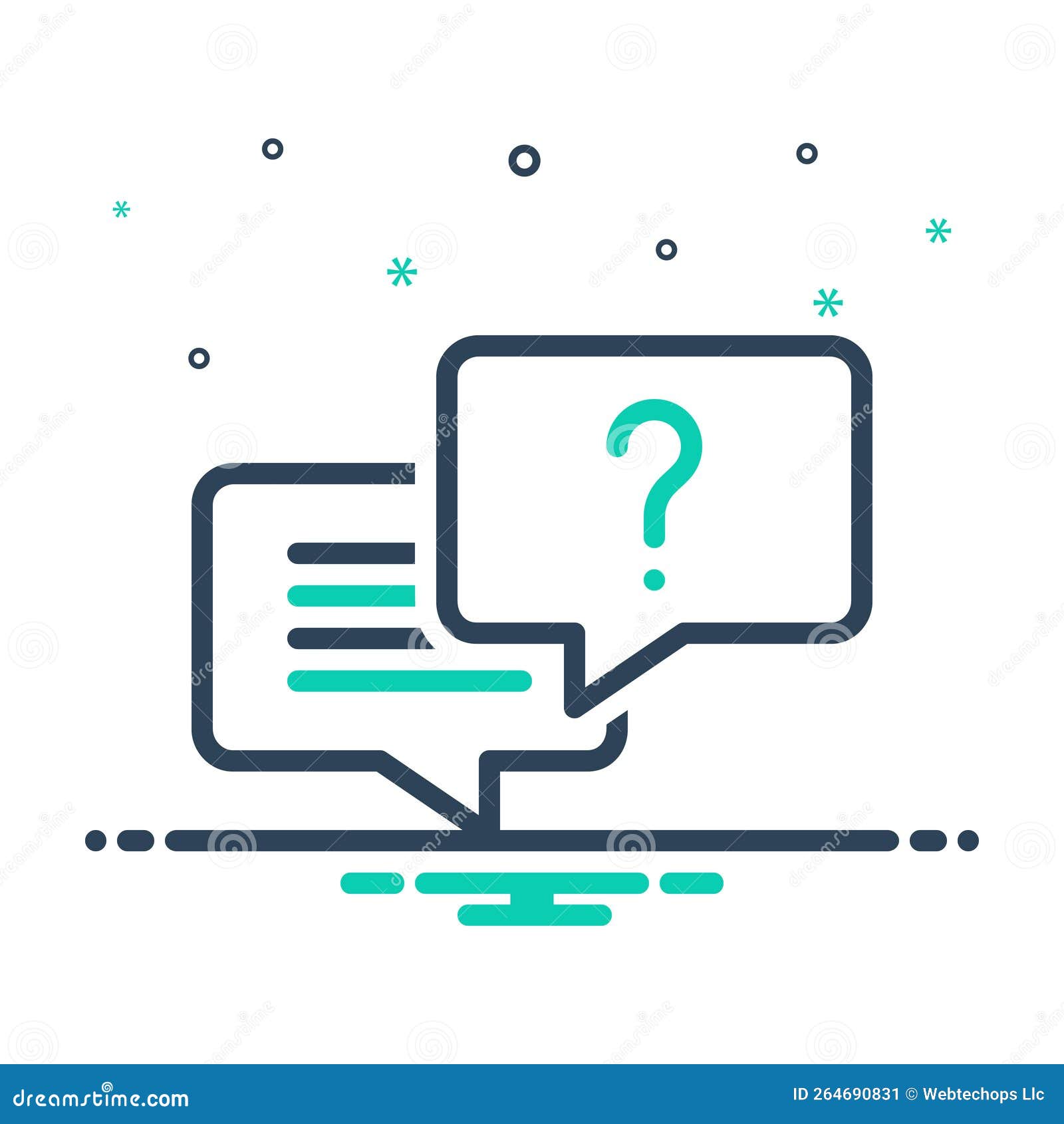 FAQS Question Mark Sign For Problem Solving Background Cartoon Vector ...