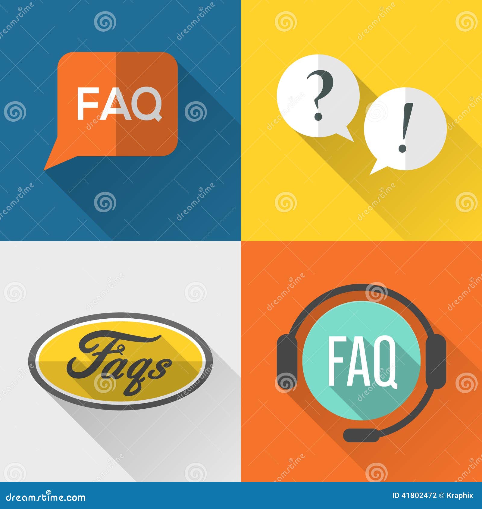 FAQs icons set flat design stock vector. Illustration of answers - 41802472 FAQs icons set flat design stock vector. Illustration of answers - 41802472