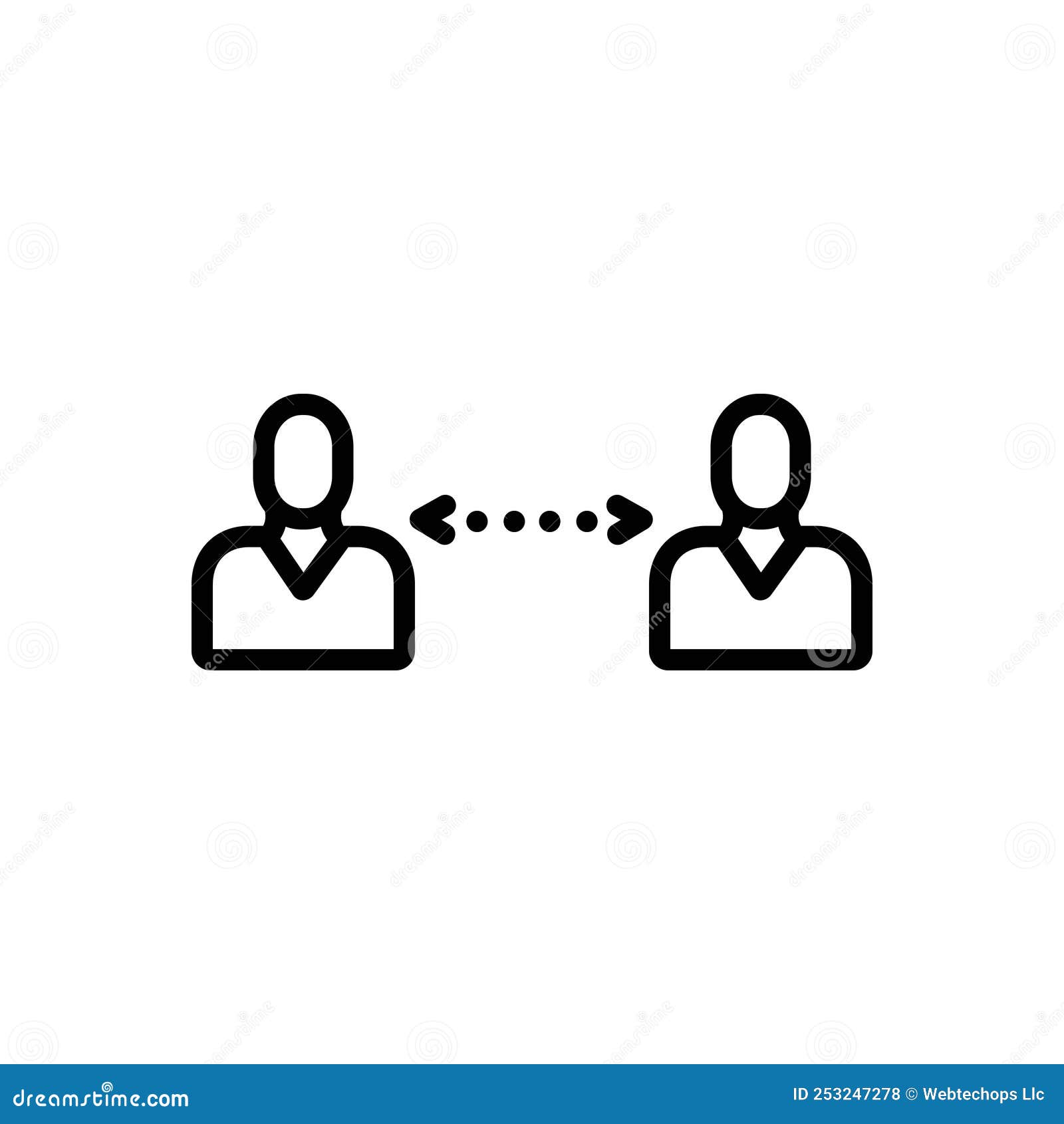 Black Line Icon for Far, Away and Long Stock Vector - Illustration of ...