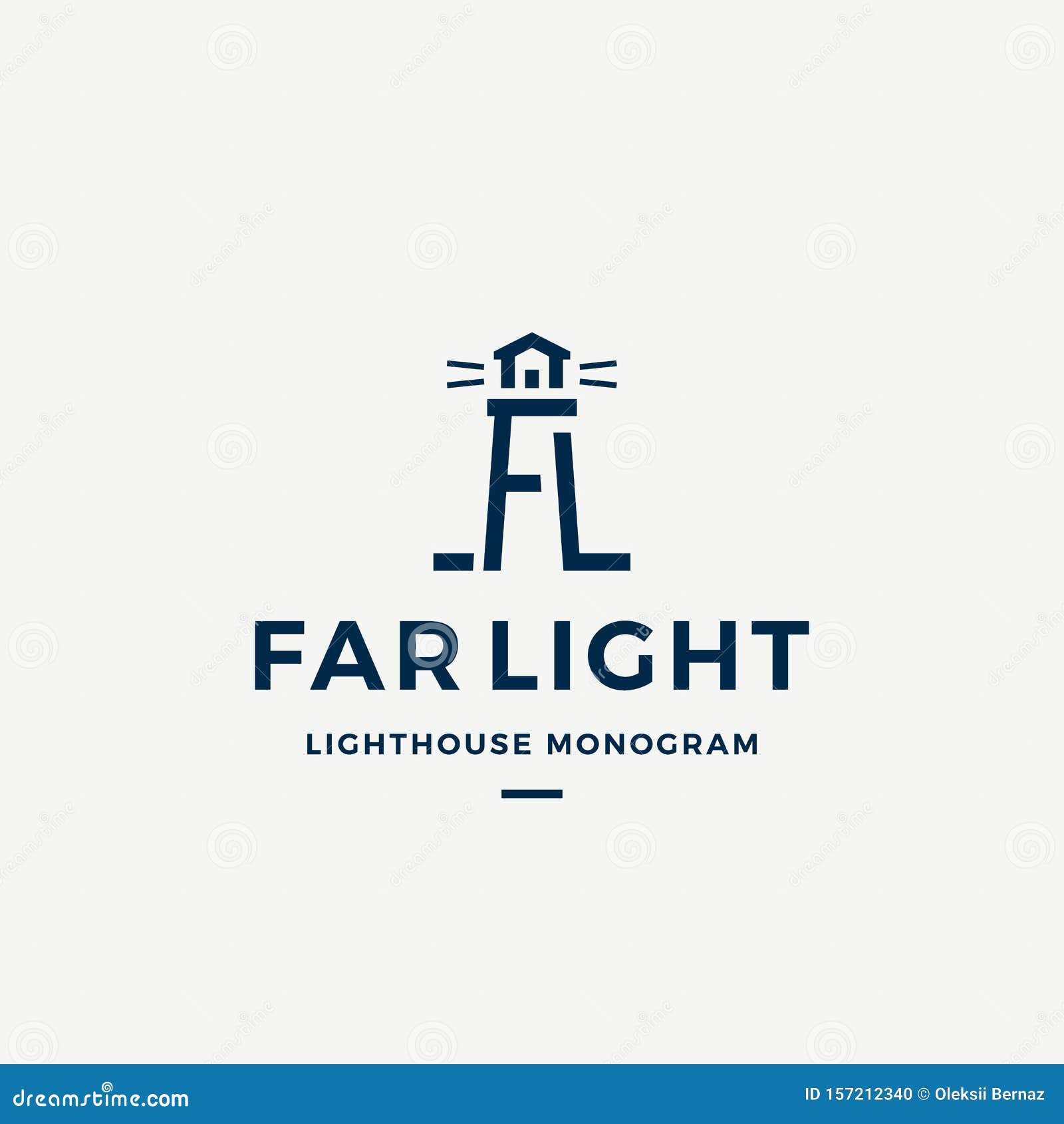 Far Light Abstract Vector Sign, Symbol or Logo Template. Searchlight ...