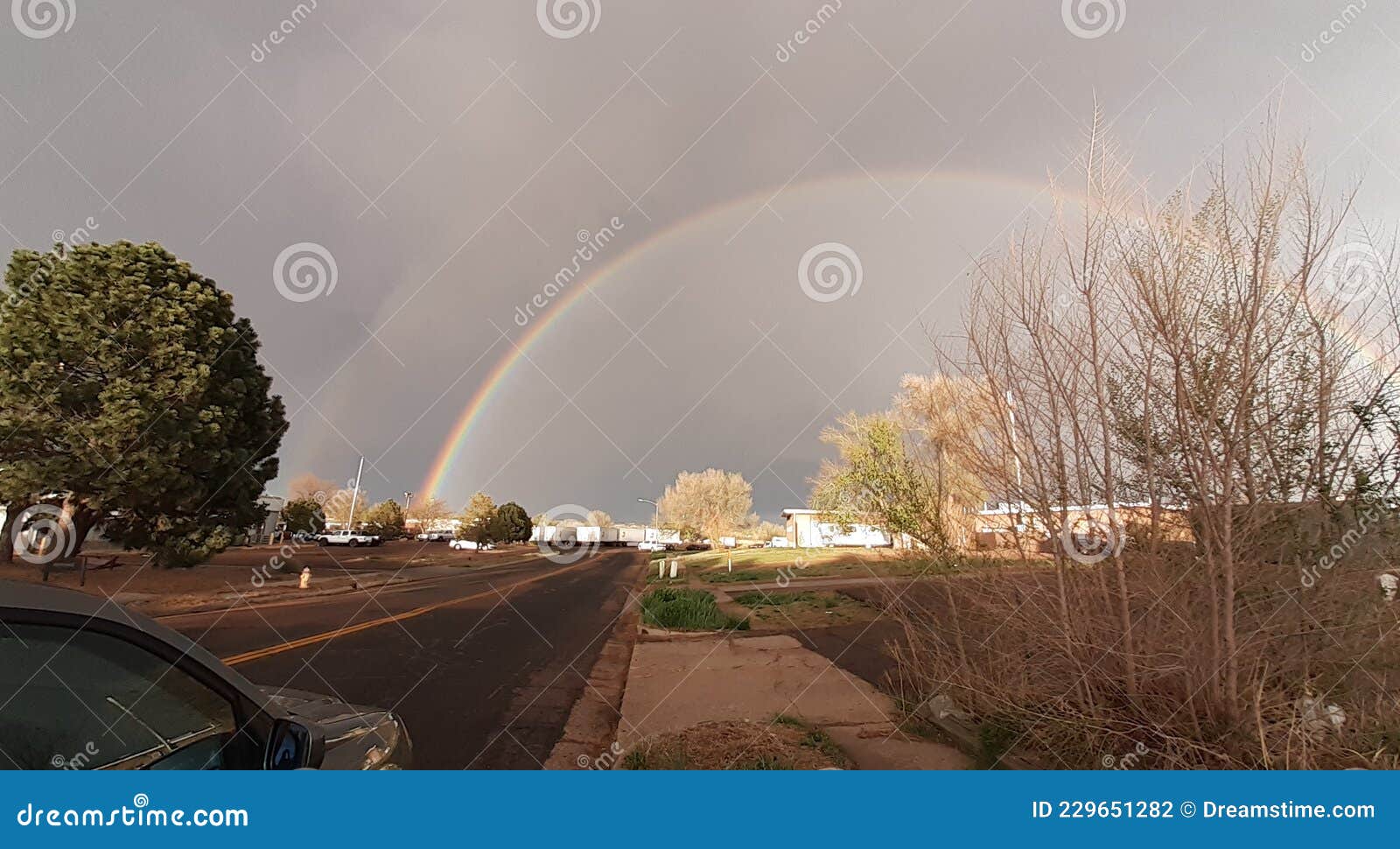 The Far Side of the Rainbow Stock Photo - Image of rainb, yellow: 229651282