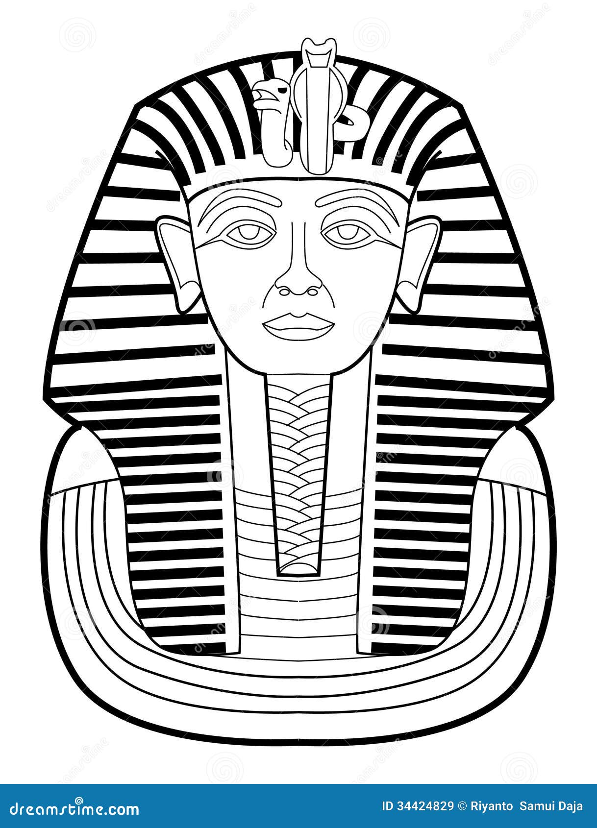 Faraón ilustración del vector. Ilustración de antiguo - 34424829