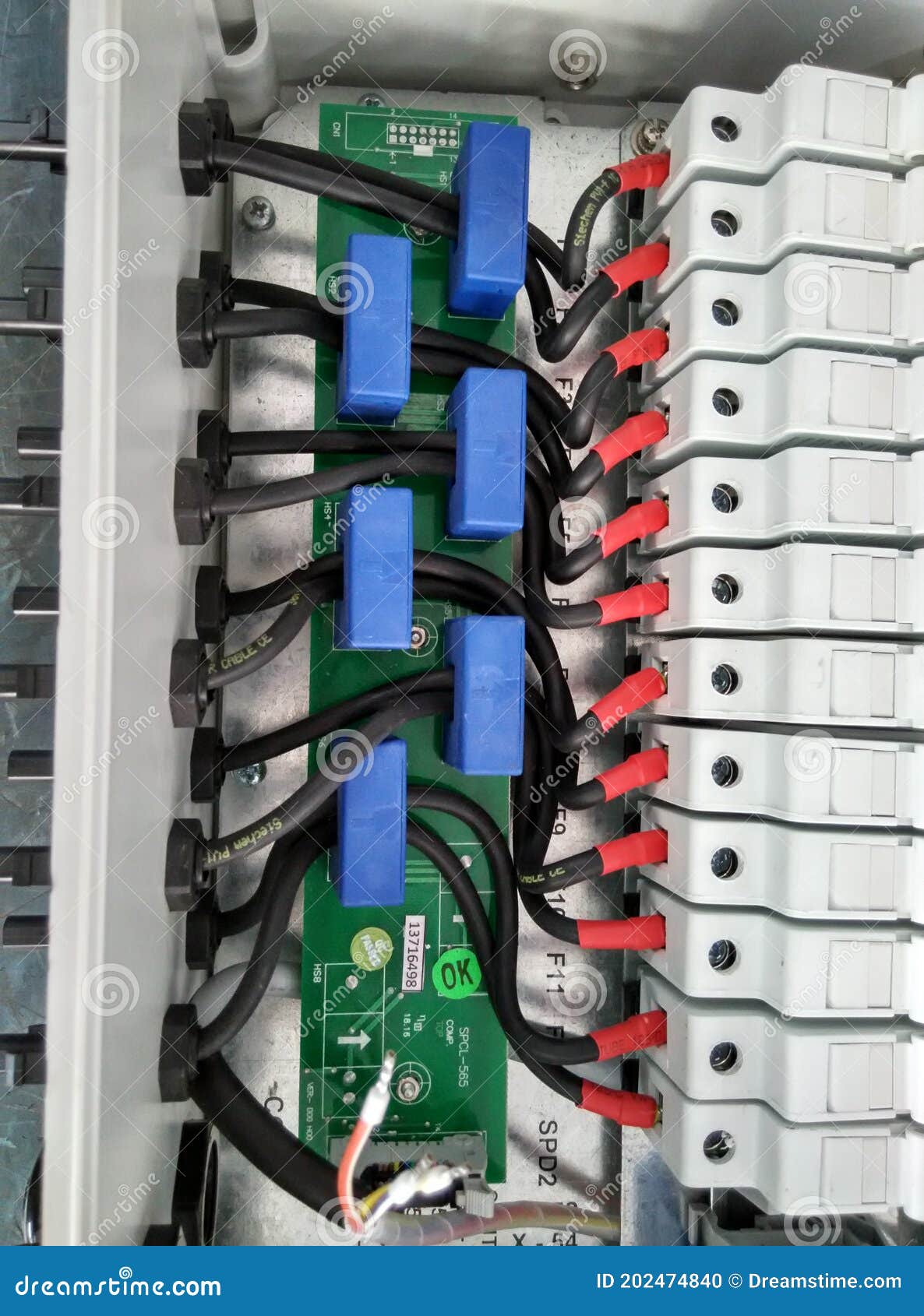 A Few Fuse Boxes Are Installed On The Wall In The Basement. High ...