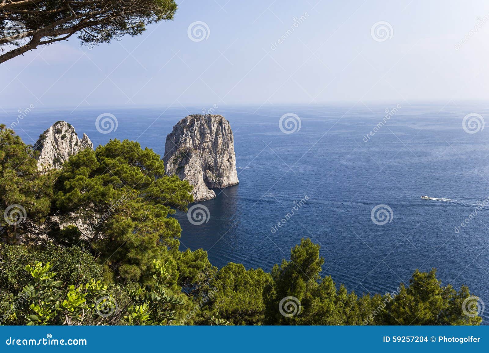 Faraglioni Island and Cliffs, Capri, Italy Stock Photo - Image of italy ...