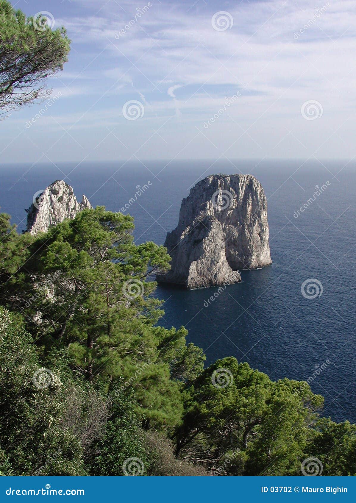 The Faraglioni Rocks, Capri, Italy Stock Photo - Image of naples, waves ...