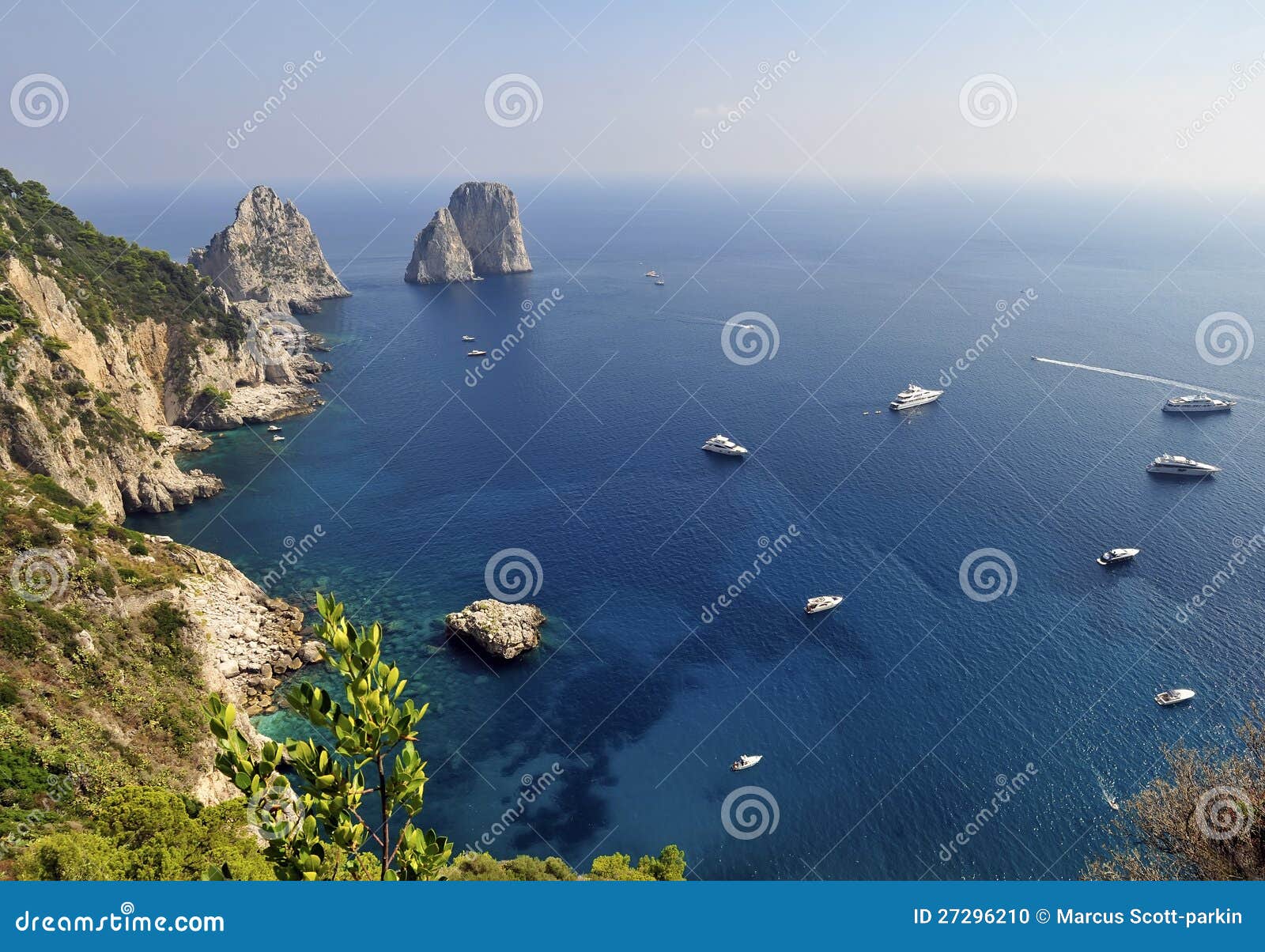 Faraglioni Rocks, Capri, Italy Stock Photo - Image of sightseeing ...