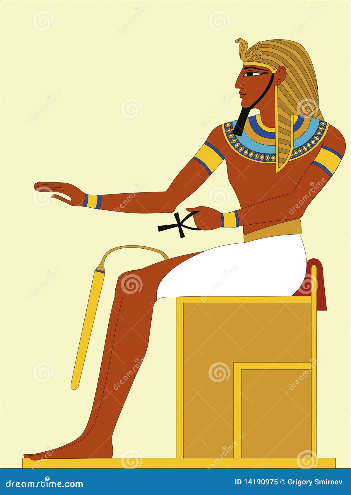 Farao stock illustratie. Illustration of rammen, geschiedenis - 14190975