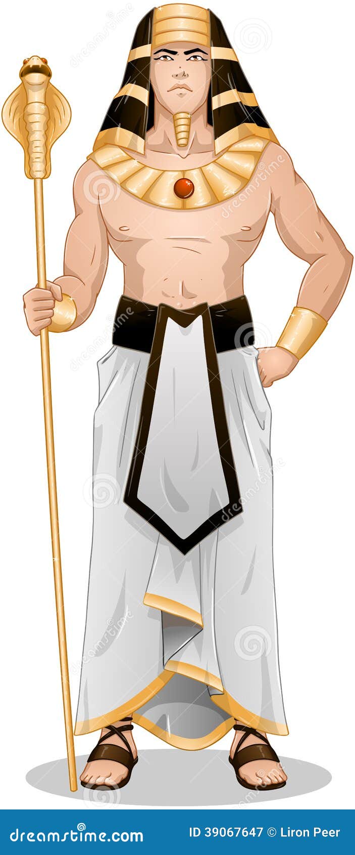 Faraone Egiziano Che Sta Per Il Pesach Illustrazione Vettoriale ...