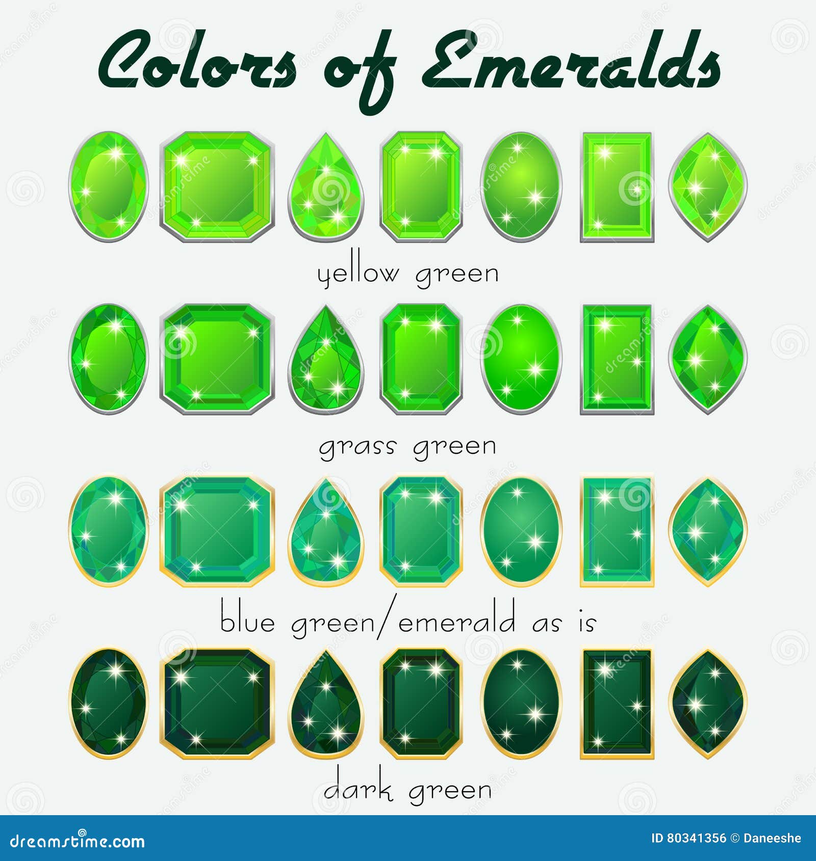 Farben des Smaragds vektor abbildung. Illustration von grün - 80341356