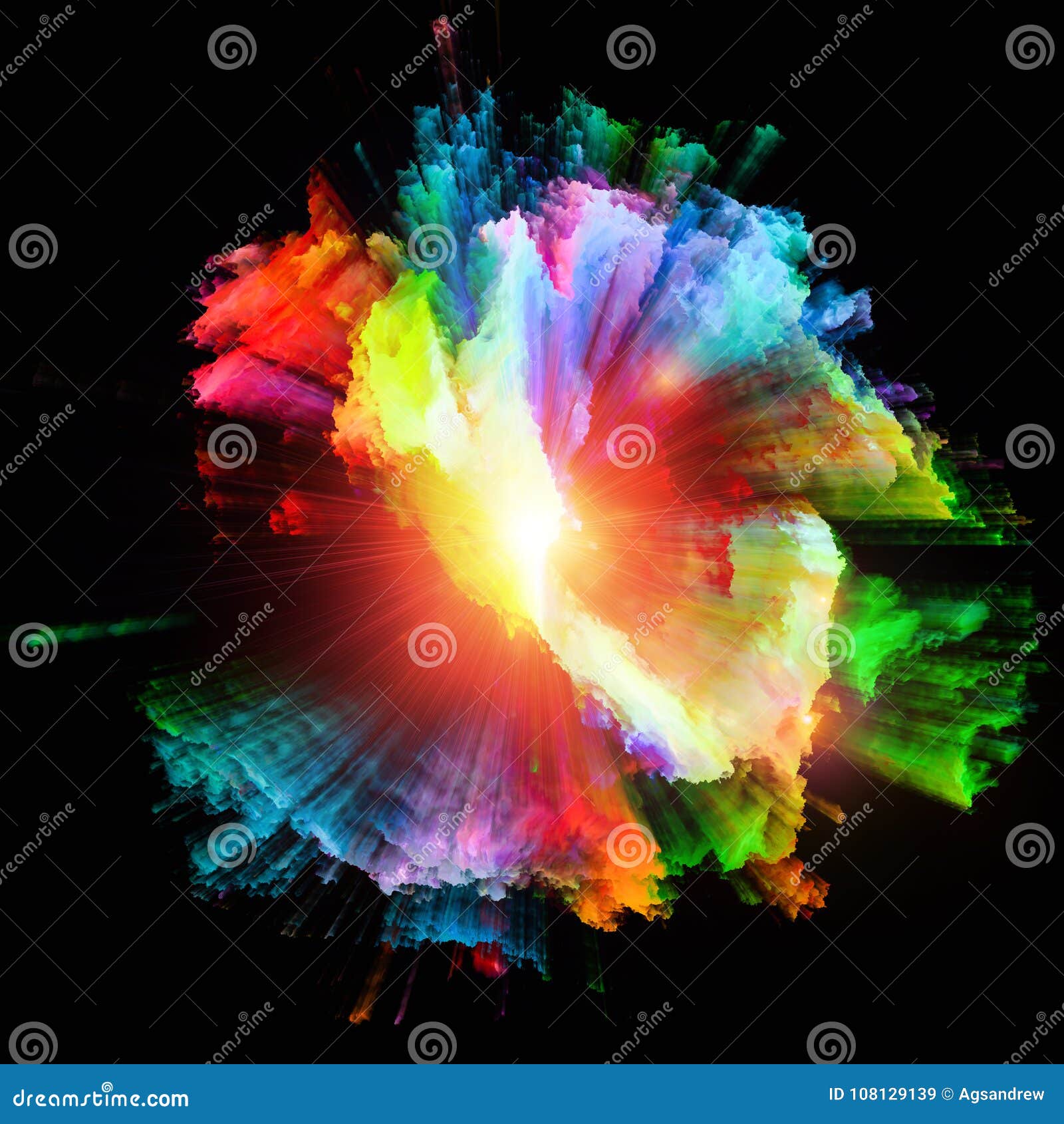 Farbexplosion stock abbildung. Illustration von hell - 108129139