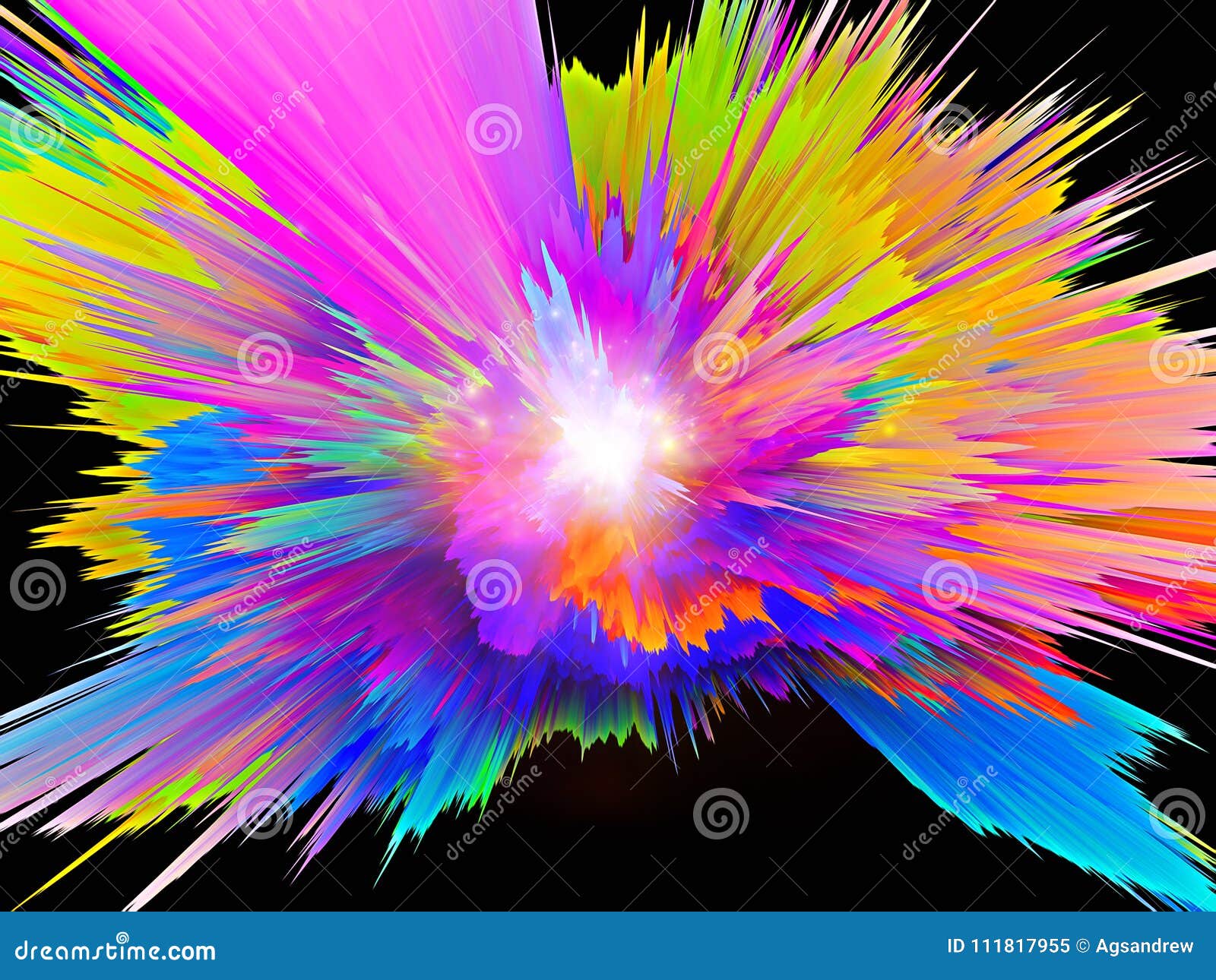 Farbexplosion stock abbildung. Illustration von auslegung - 111817955