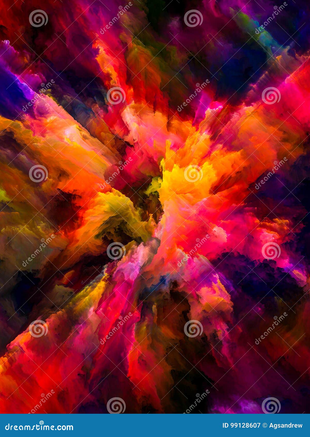 Farbexplosion stock abbildung. Illustration von radialstrahl - 99128607