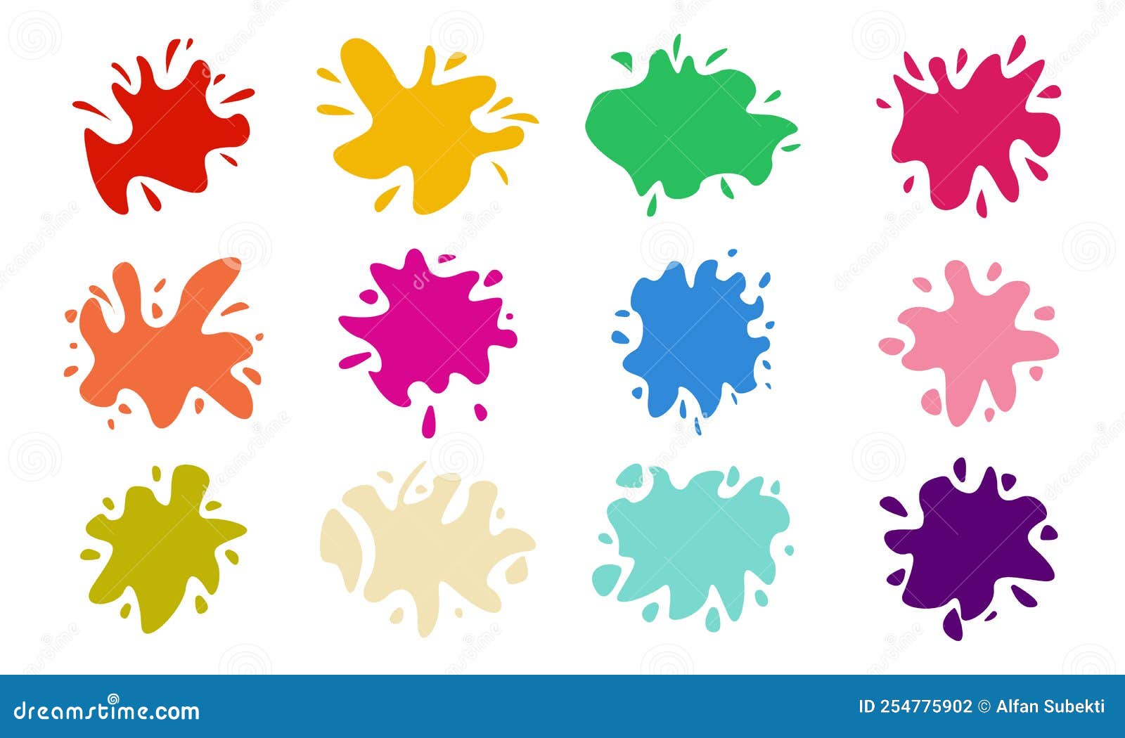 Farbflecken Flecken Splashes Symbol Vektor Abbildung - Illustration von ...