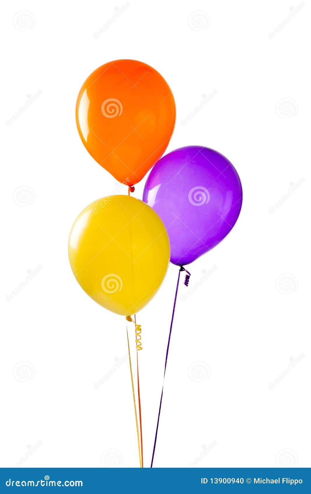 Farbige Ballone Auf Einem Weißen Hintergrund Stockfoto - Bild von ...