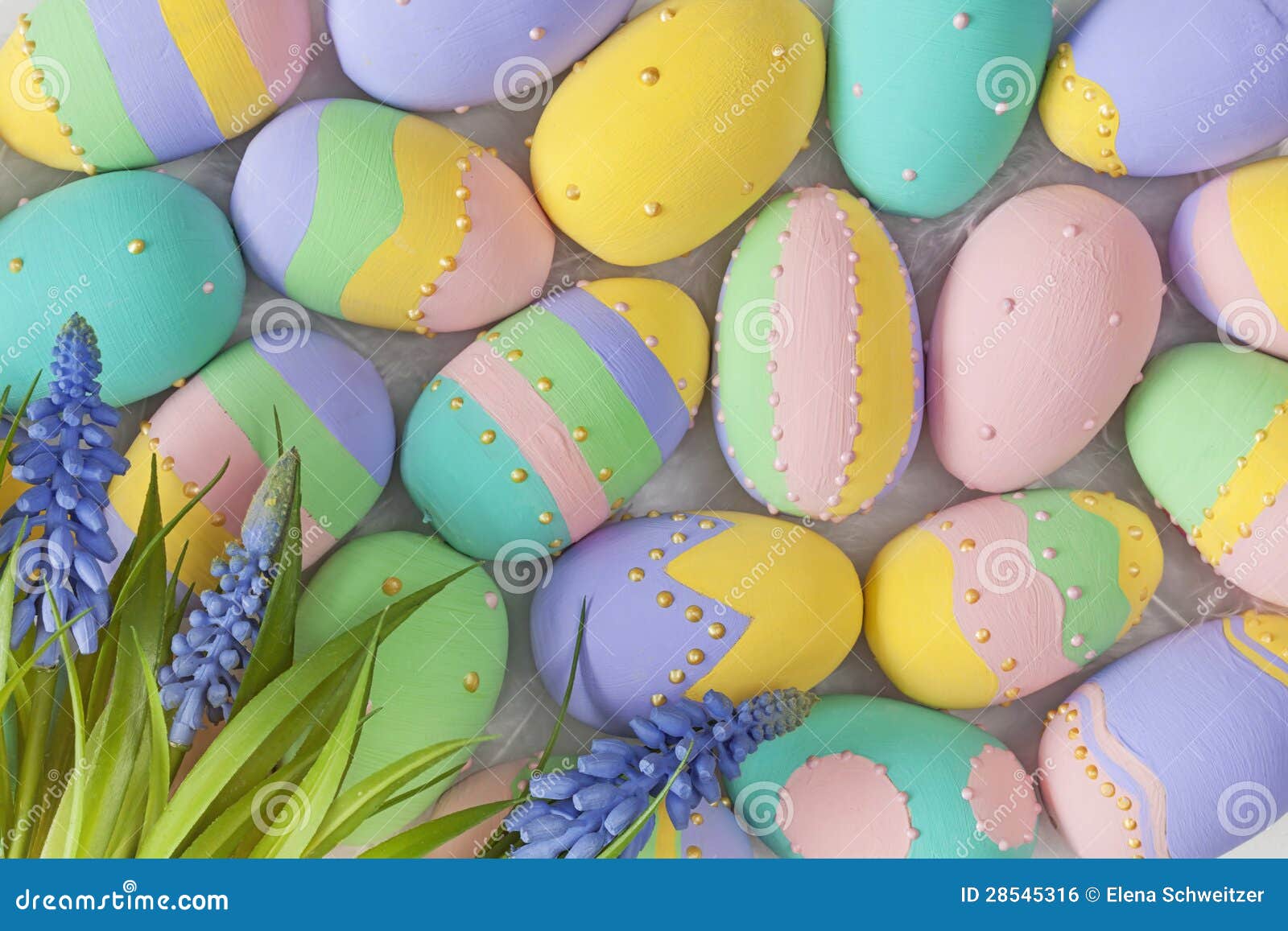 Farbige Eier Ostern Pastell Stockfoto - Bild von blau, eier: 28545316