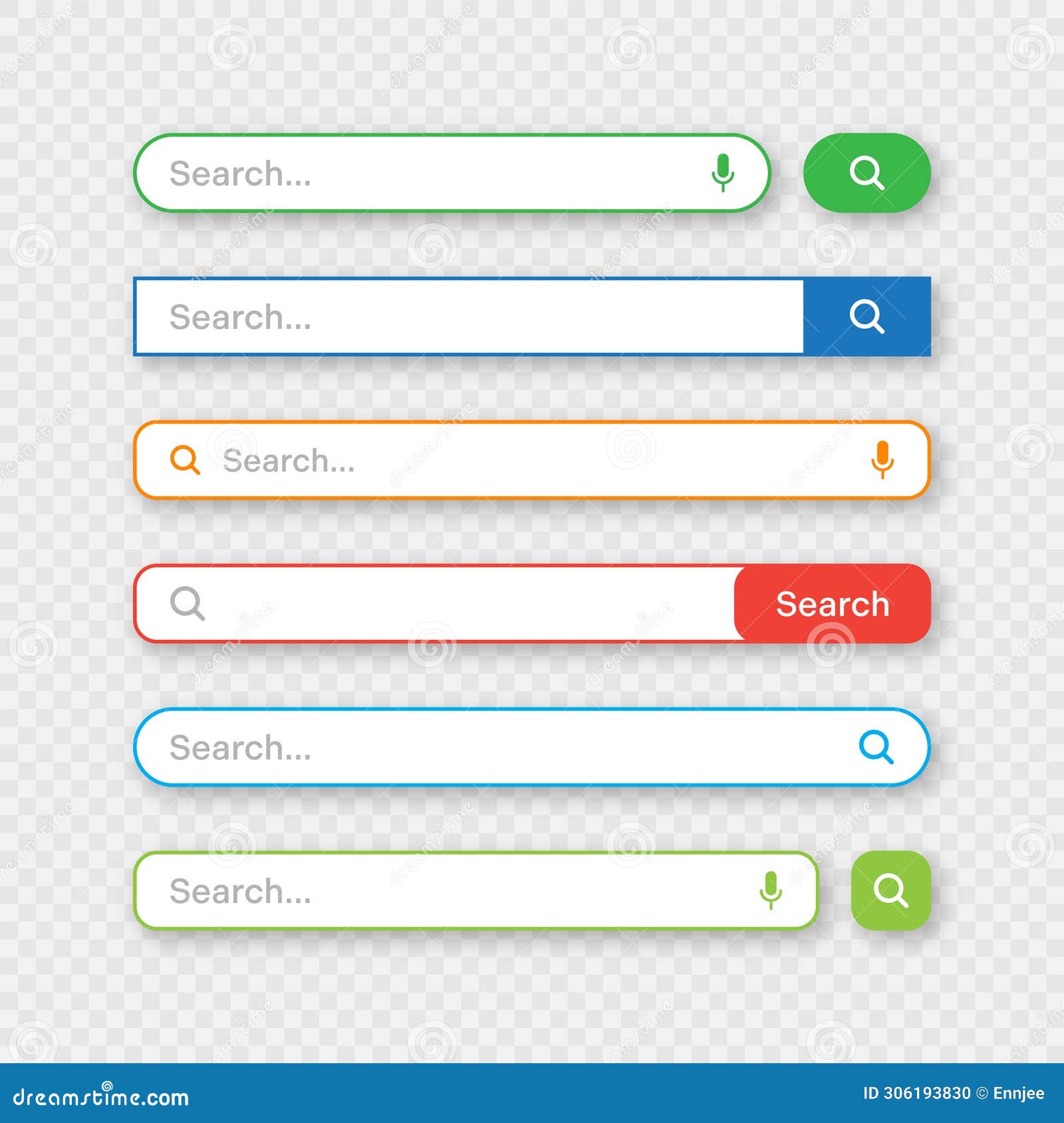 Farbige Suchbartenvorlagen. Internet-Browser-Engine Mit Suchfeld ...