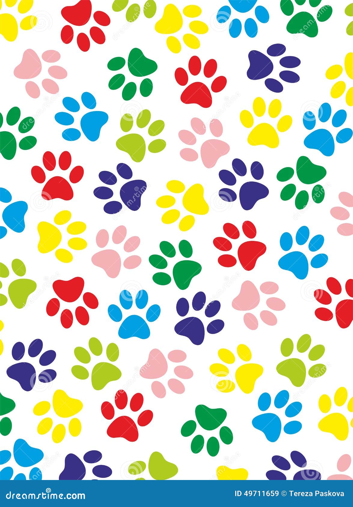 Farbige Tatzen vektor abbildung. Illustration von tatzen - 49711659