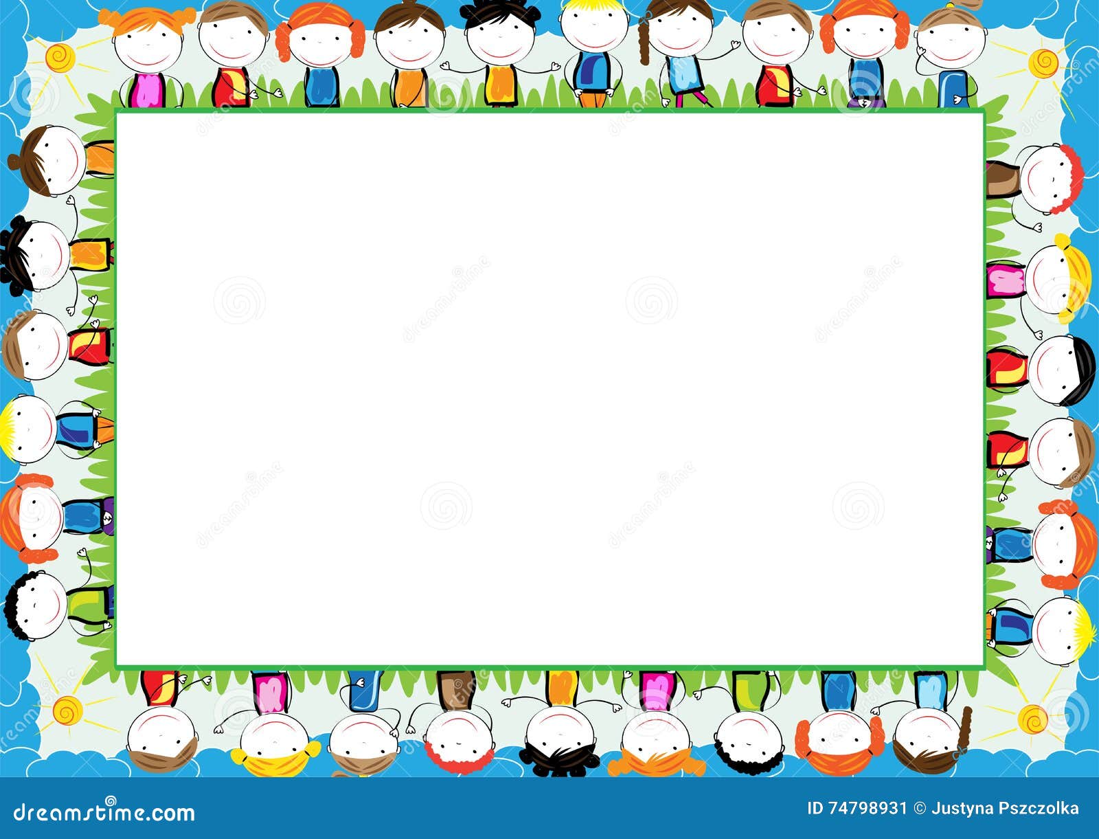 Farbiger Rahmen für Kinder vektor abbildung. Illustration von ...