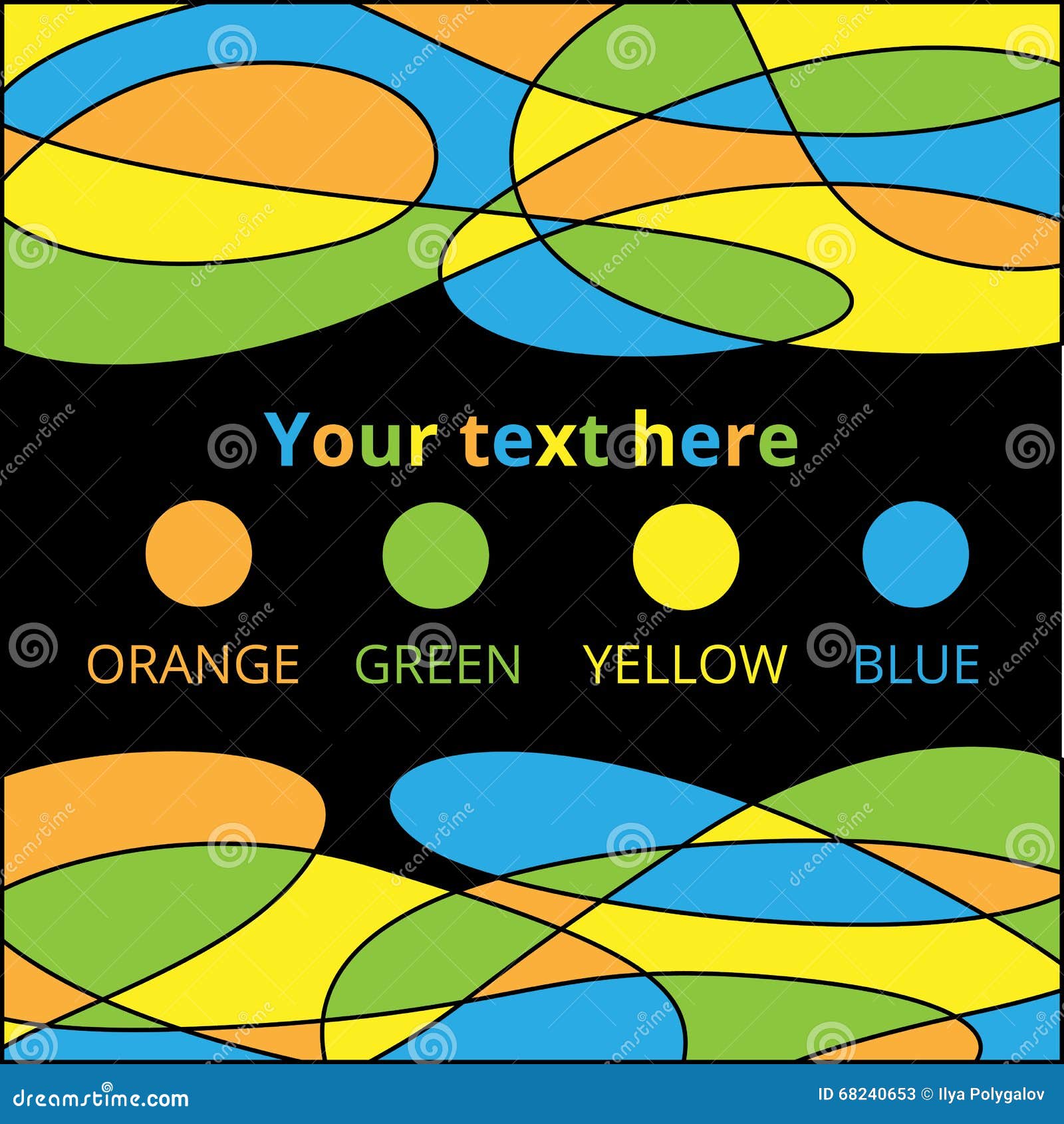 Farbiger Rahmen mit Text stock abbildung. Illustration von dekor - 68240653