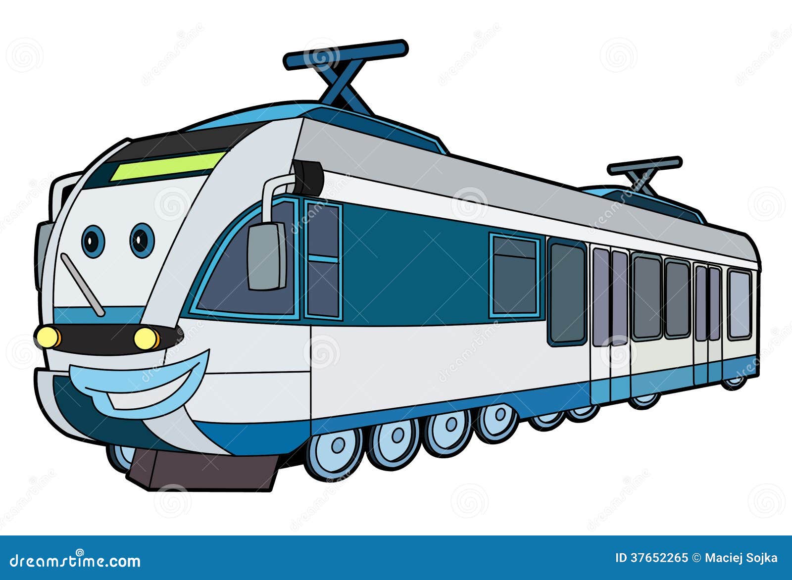Farbiger Zug - Illustration Für Die Kinder Lizenzfreies Stockfoto ...
