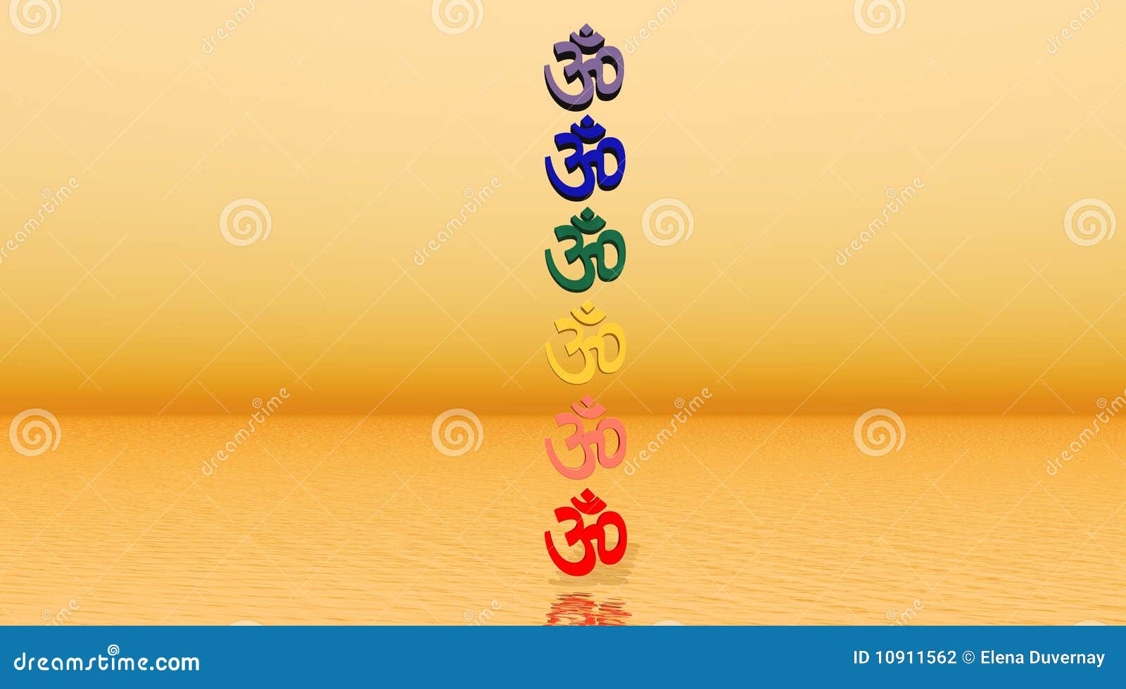 Farbiges Aum/OM in Der Chakra Spalte Stock Abbildung - Illustration von ...