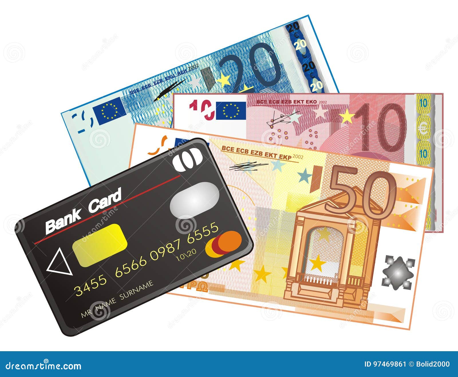 Farbiges Geld und Karte stock abbildung. Illustration von bezeichnung ...