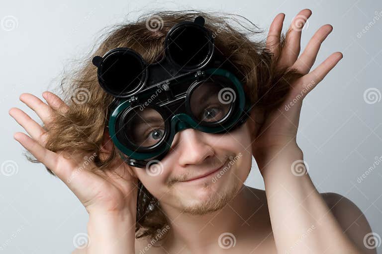 Farcical man stock photo. Image of human, lips, isolated - 2641468