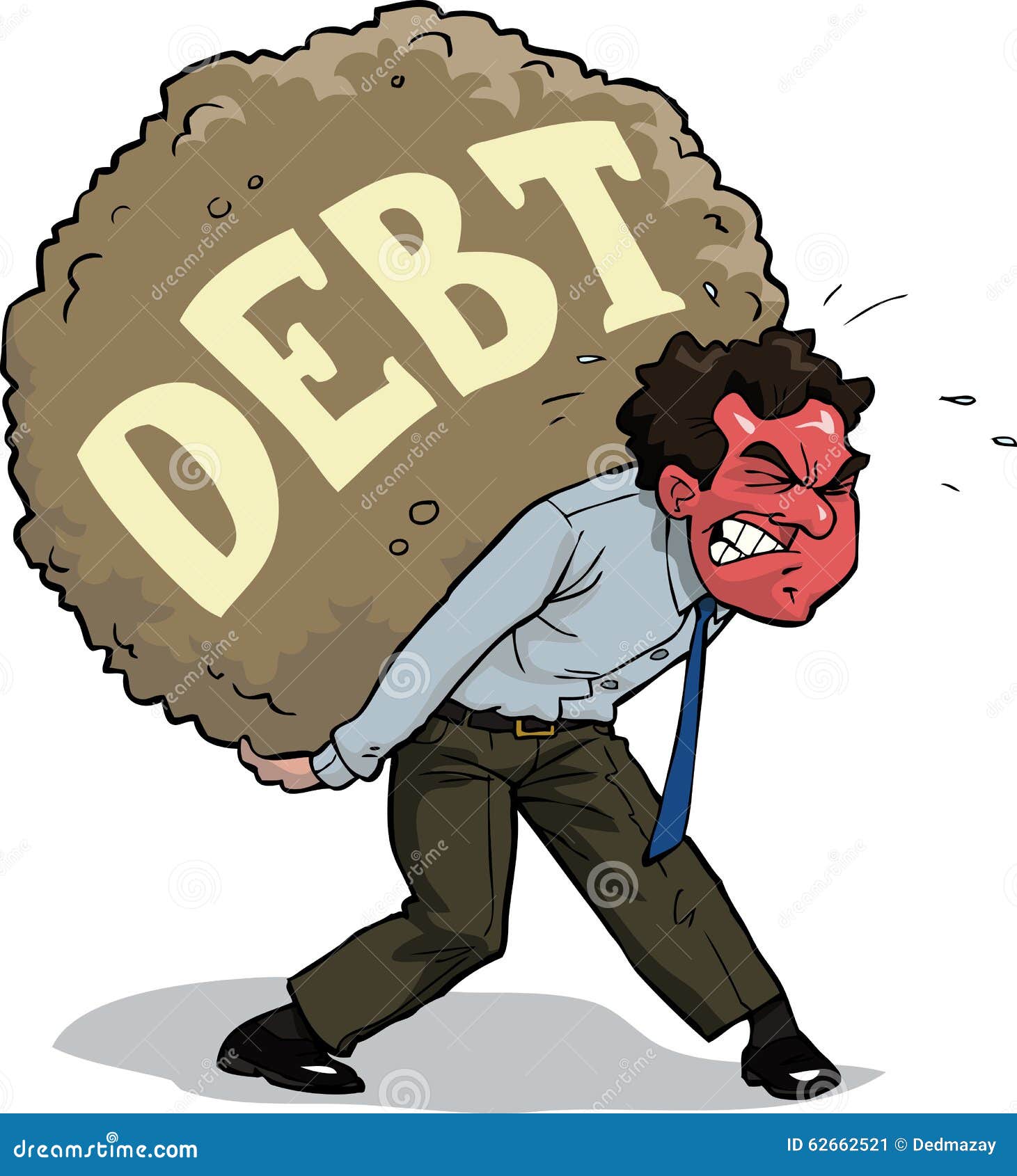 Fardeau lourd illustration de vecteur. Illustration du côté - 62662521