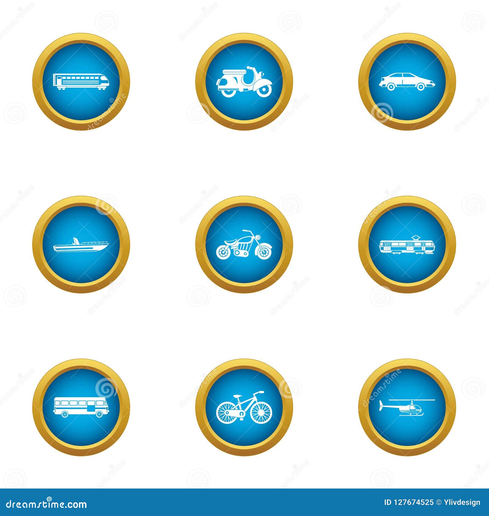 Fare icons set, flat style stock vector. Illustration of meat - 127674525