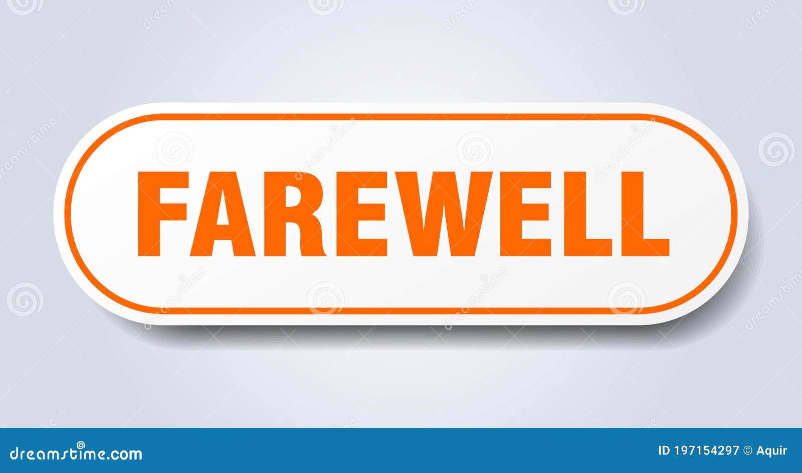 Farewell sticker. stock vector. Illustration of price - 197154297