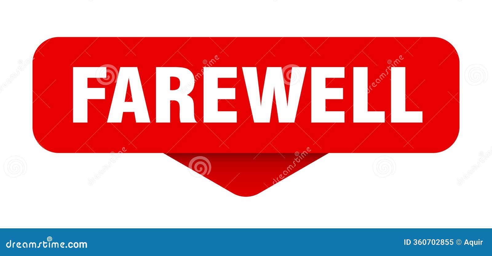 Farewell Sticker. Farewell Label Vector Illustration | CartoonDealer ...