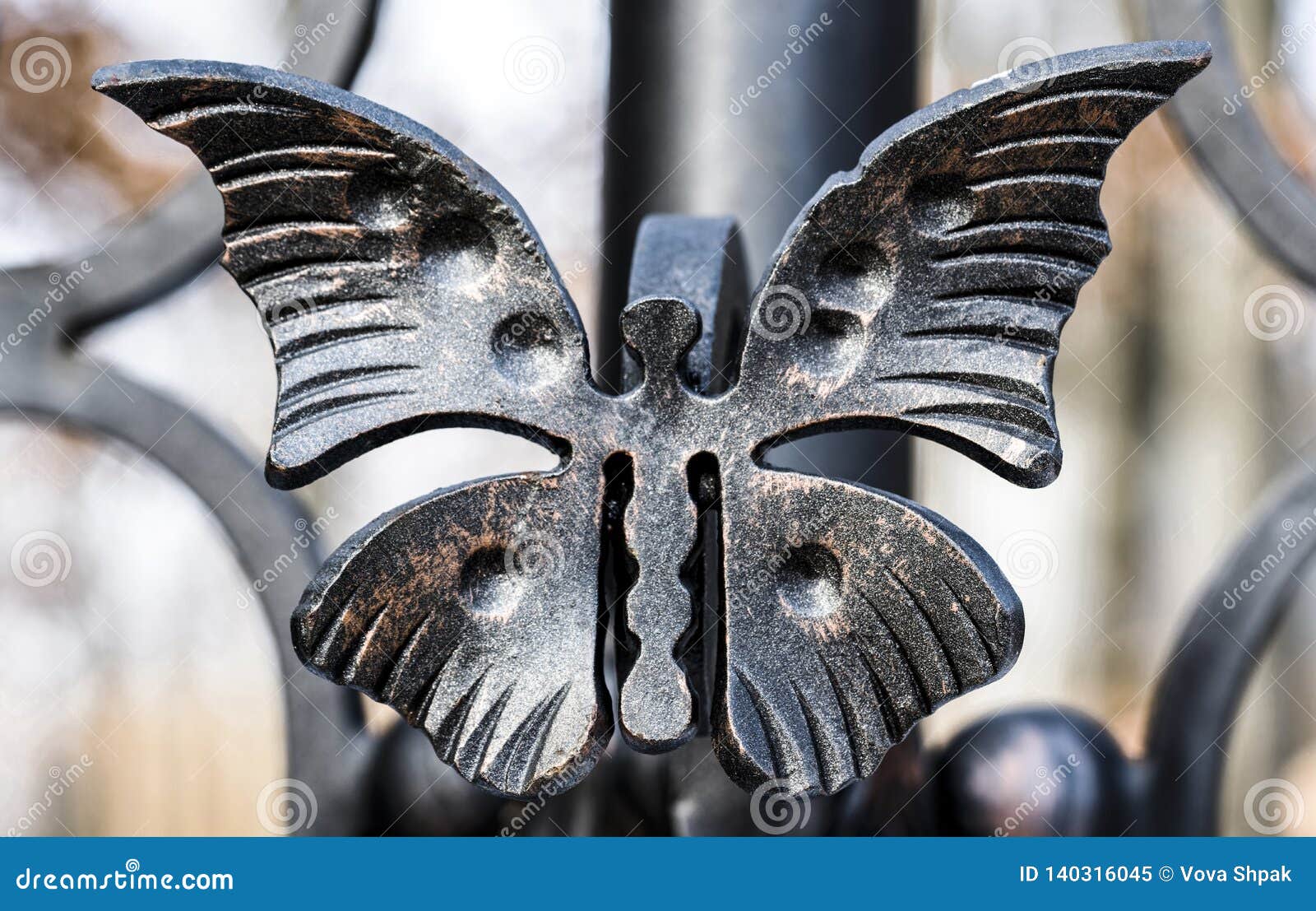 Farfalla Di Stile Forata in Acciaio Immagine Stock - Immagine di ...