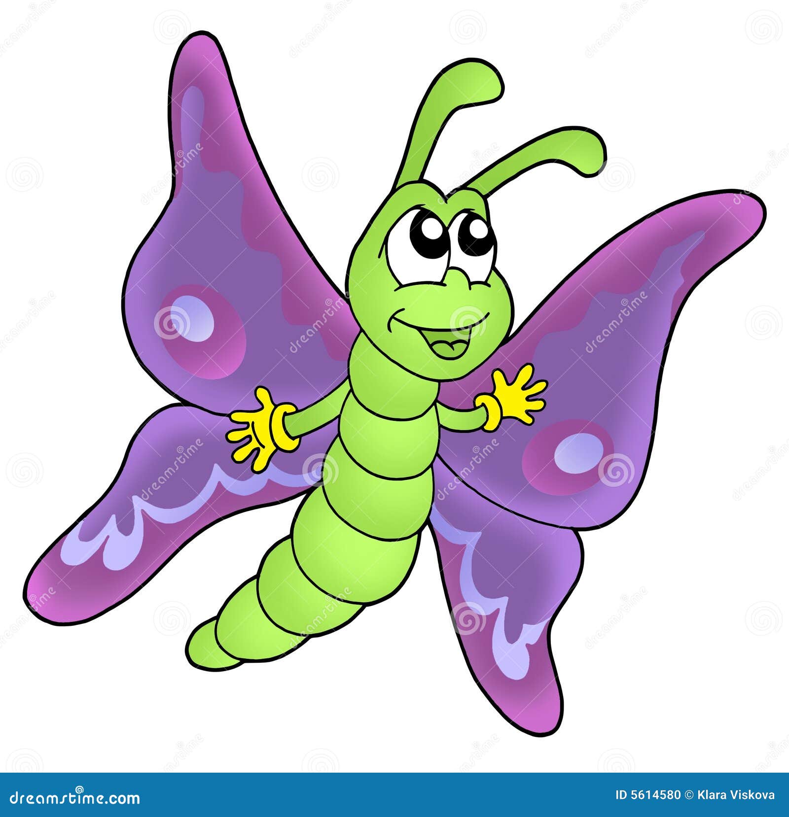 Farfalla viola sveglia illustrazione di stock. Illustrazione di ...