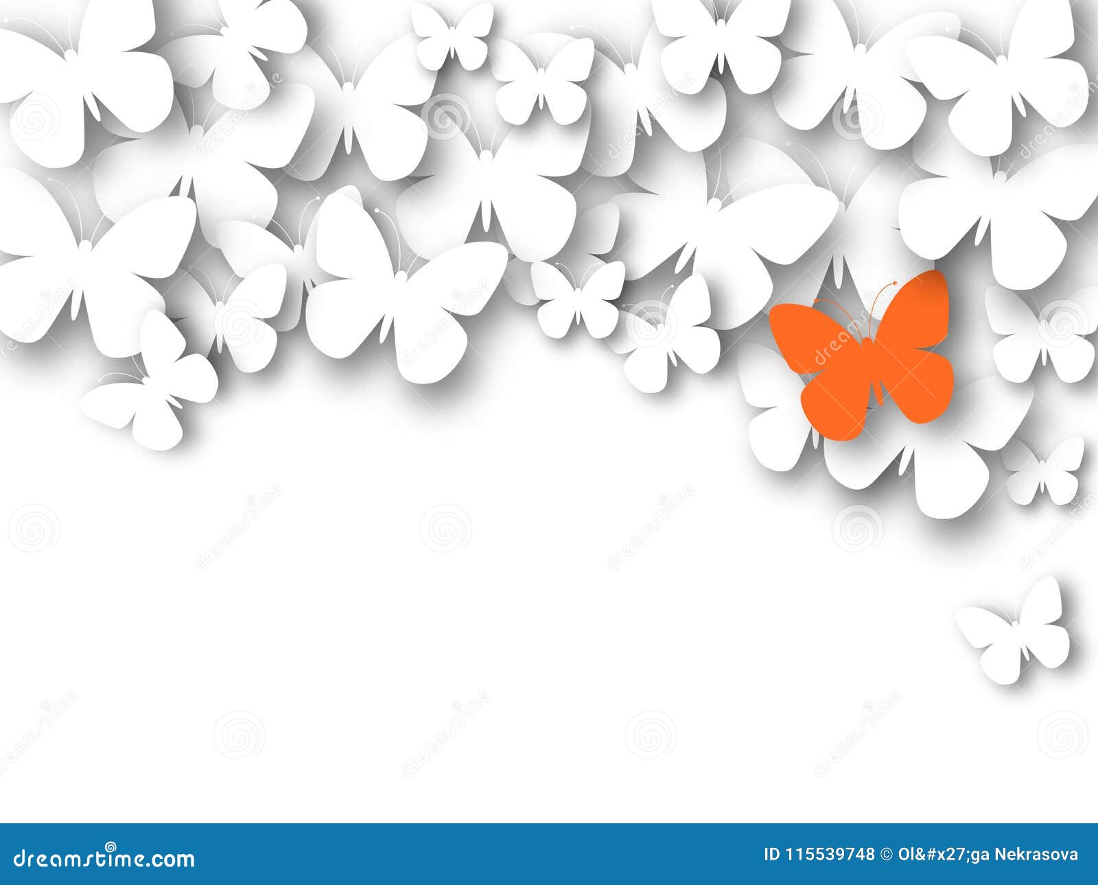 Farfalle Astratte Del Libro Bianco 3D Illustrazione Vettoriale ...