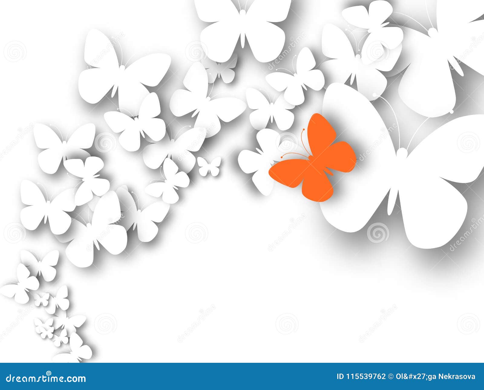 Farfalle Astratte Del Libro Bianco 3D Illustrazione Vettoriale ...