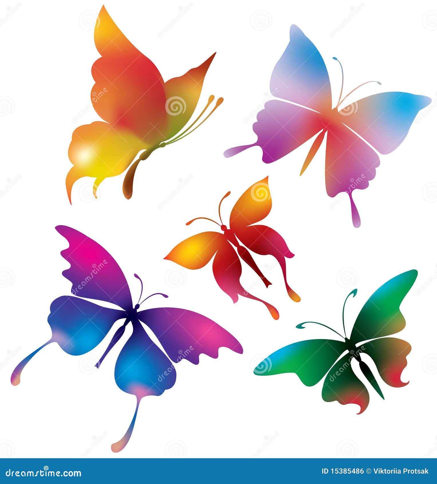 Farfalle colorate illustrazione vettoriale. Illustrazione di estate ...