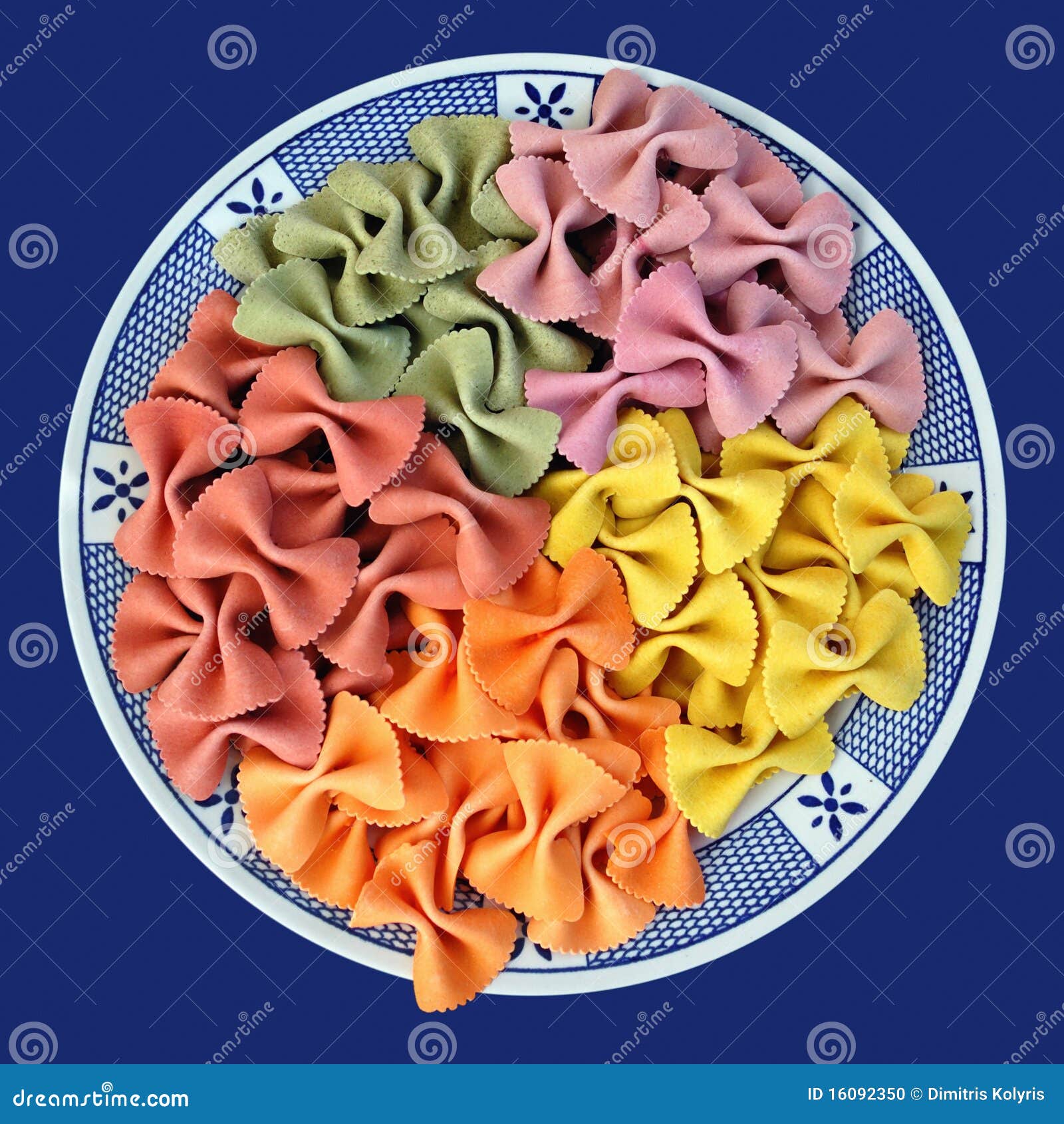 Farfalle italian pasta stock photo. Image of mixed, colors - 16092350